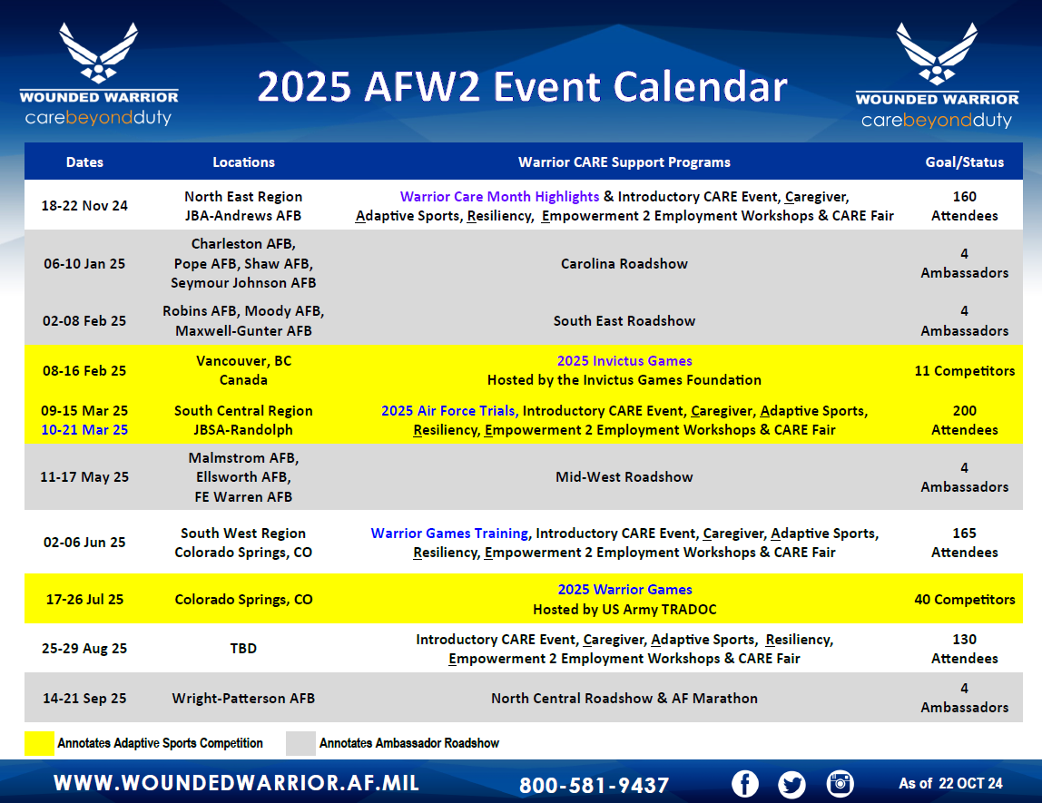 Calendar of Events